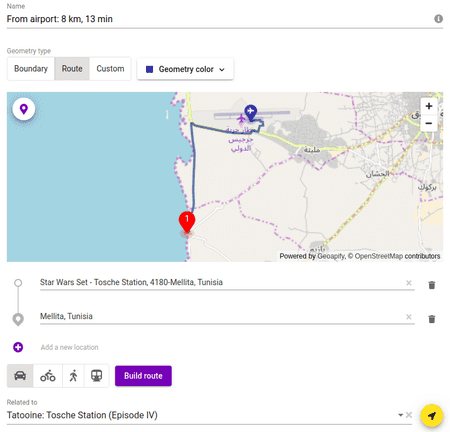 Tell your map story and share it with Mapifator map builder | Geoapify