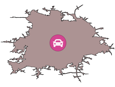 Travel Time Map | Isochrone Map - Geoapify