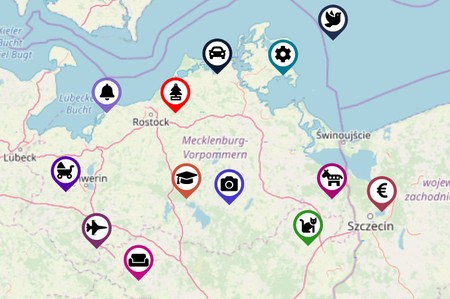 Map marker icon with HTML and CSS only. Contains Leaflet example