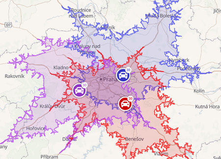 Travel Time Map | Isochrone Map - Geoapify
