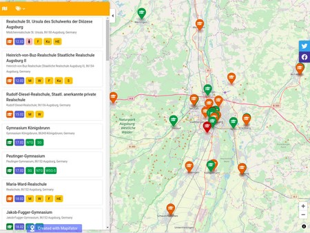 Create a map from Excel data | Mapifator | Geoapify