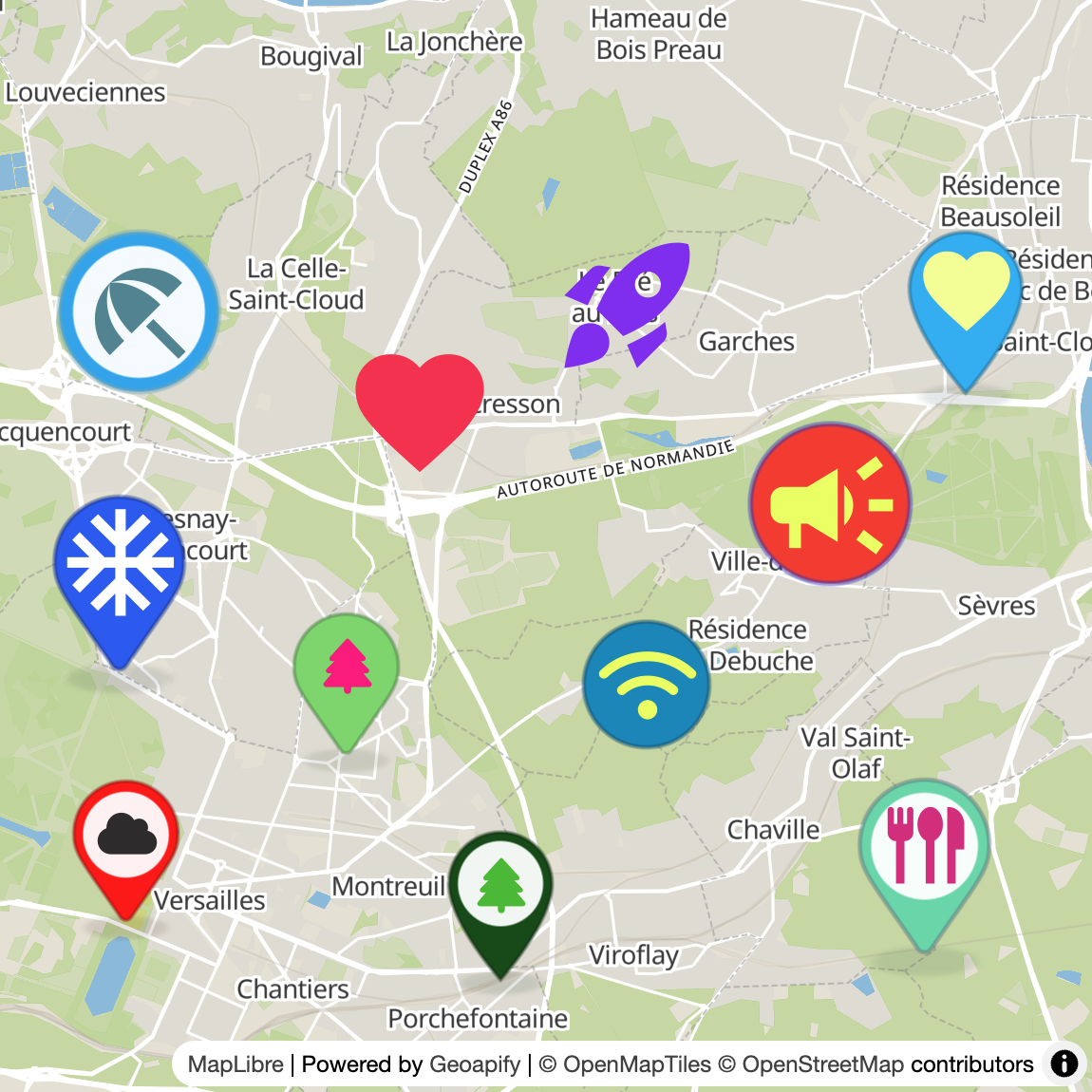 Map Marker Icon API - Custom Map Icons as PNG | Geoapify